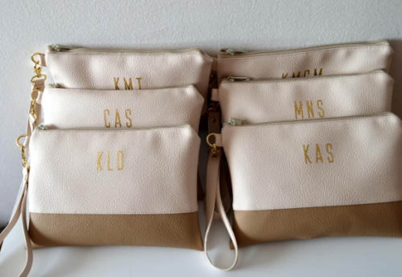 Set of 6 Personalized Wristlets Bridesmaid Gift Wedding - Etsy