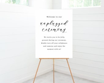 Unplugged Ceremony Sign Unplugged Wedding Sign Unplugged - Etsy