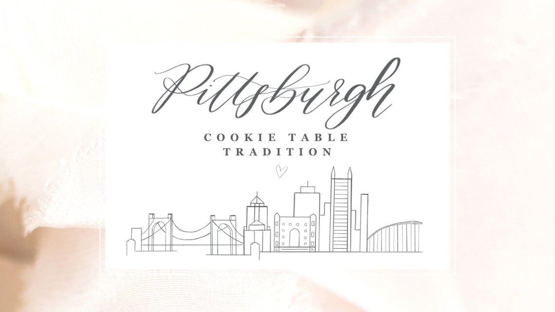 Pittsburgh Cookie Table Sign With Heart - Etsy