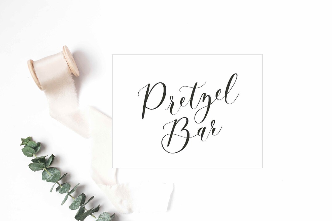 Pretzel Bar Sign - Etsy