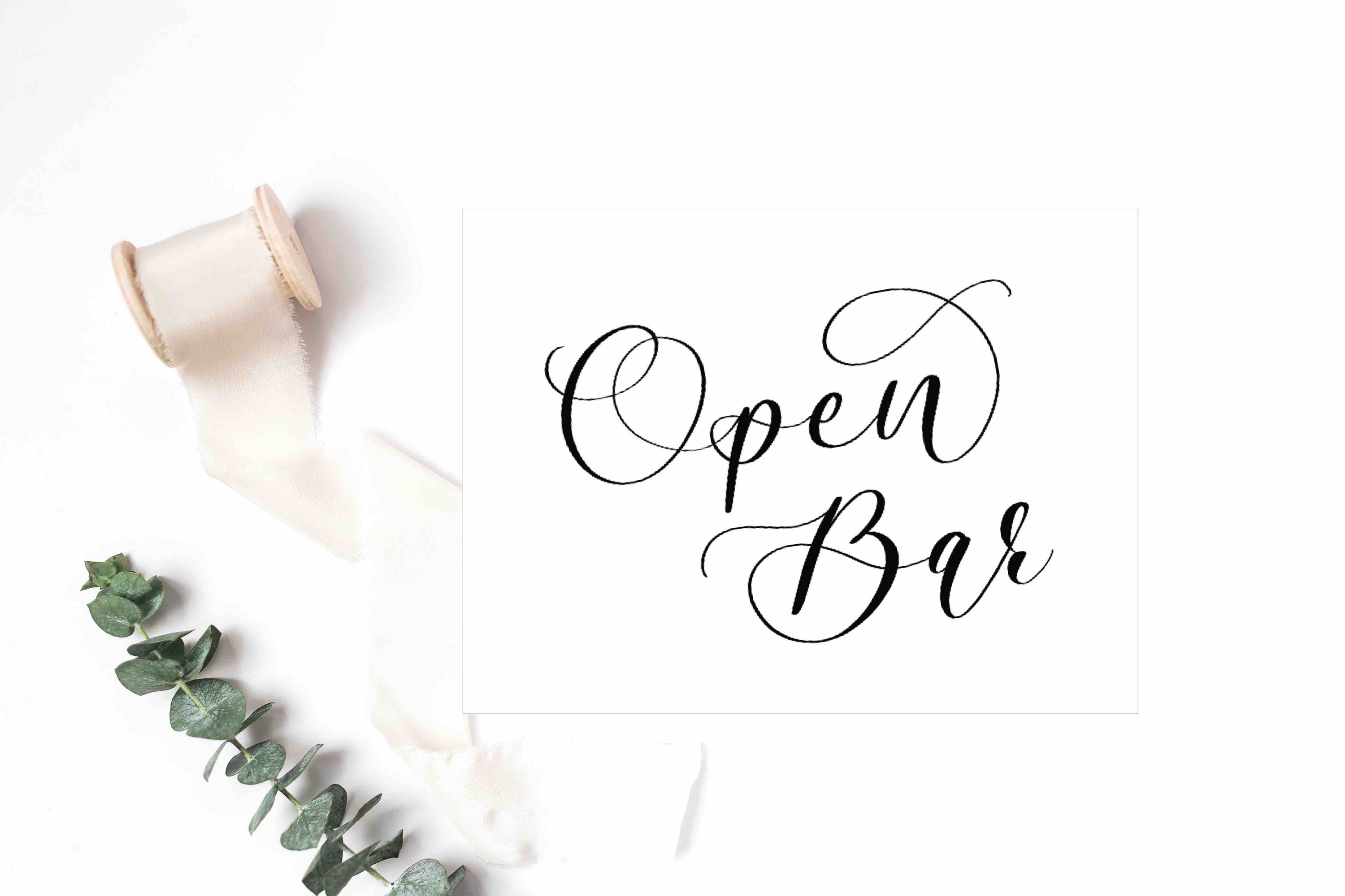 Open Bar Sign - Etsy