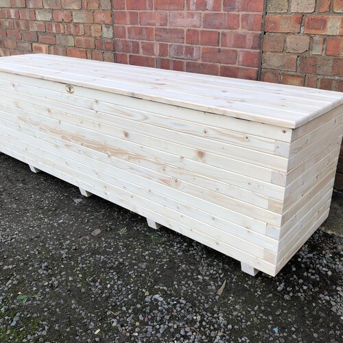 Outdoor Storage Wooden Storage Box With Lid for Recycling - Etsy UK