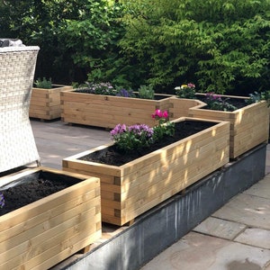 110cm Large Rectangular Wooden Planters - Etsy UK