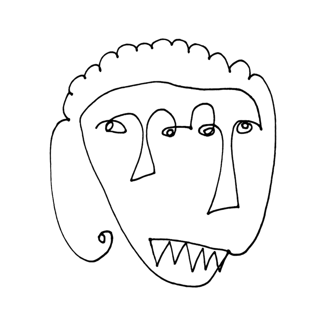 Two Faced Monster Tattoo Design - Etsy