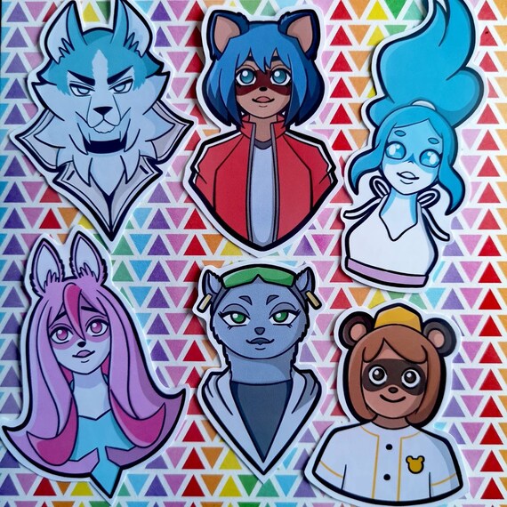 Cute Kawaii BNA Chibi Glossy Stickers Individual or 6 Pack - Etsy