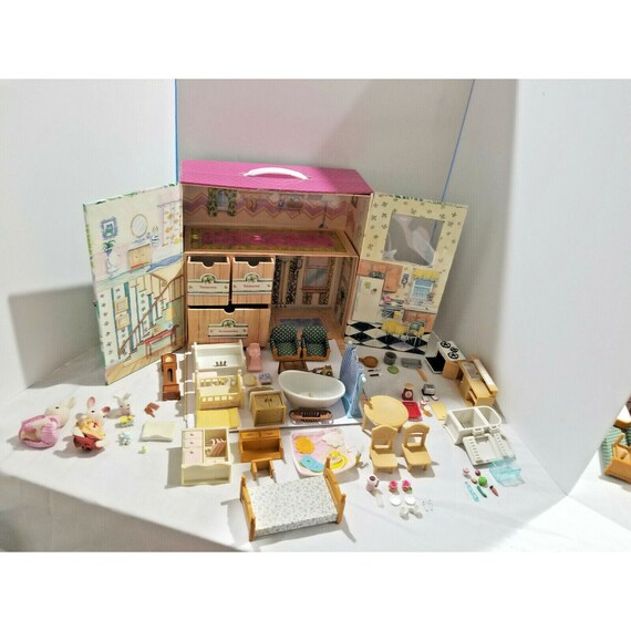 Calico Critters Townhome Grab N Go Carry Case Stocked Playset Kids Pretend Gift Etsy Canada