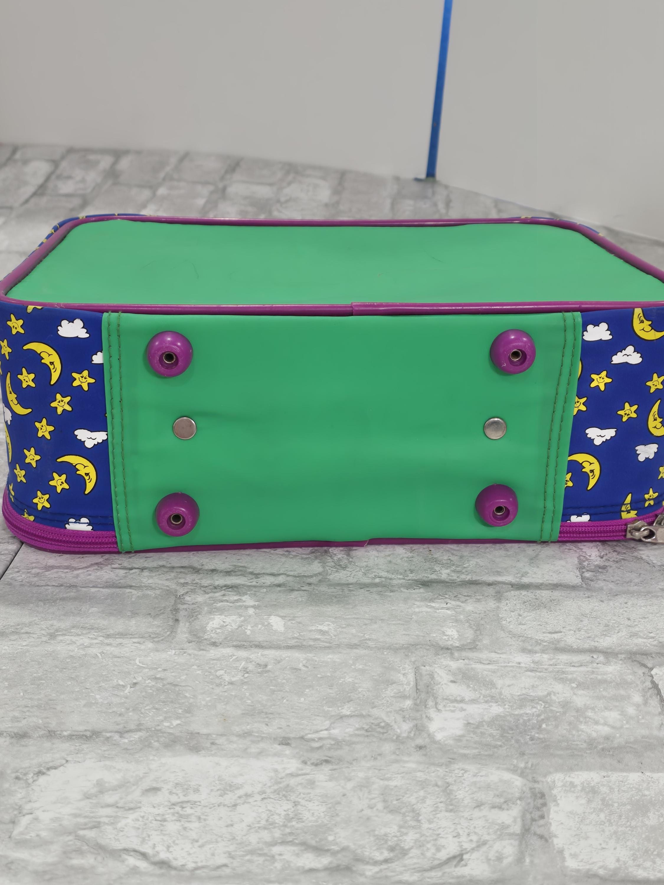 Vintage 1993 Barney Baby Bop Purple Luggage Suitcase Vinyl TV Show Kids ...
