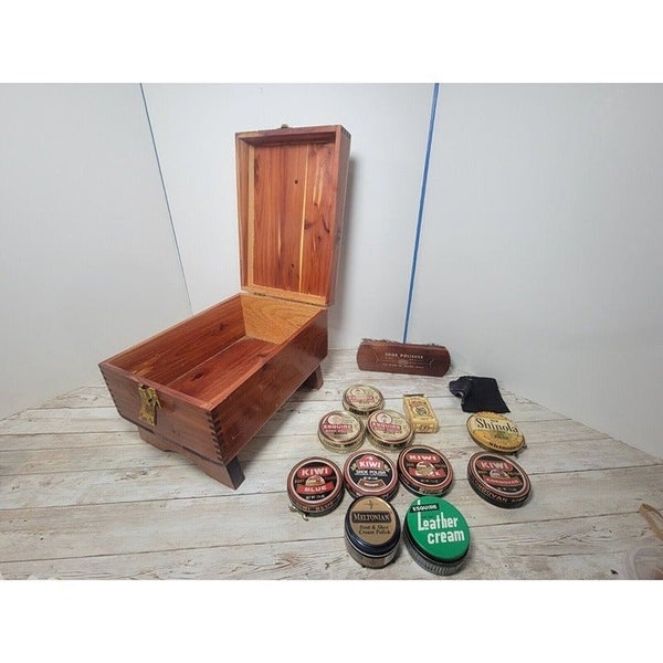 Wooden Shoe Polish Box - Etsy