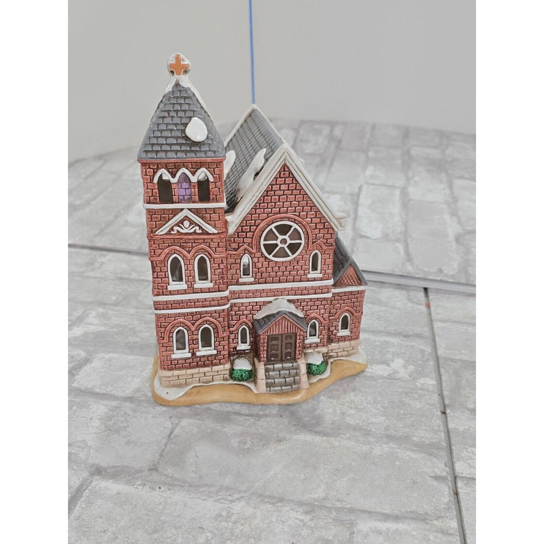 Lefton Lighted Main Street Church Colonial Village Light Not Included ...