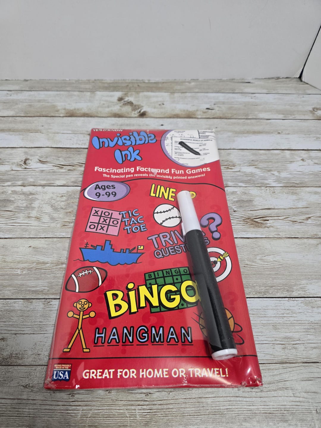 Yes & Know Invisible Ink Book Ages 9-99 Lee's Magic Pen Made in USA ...