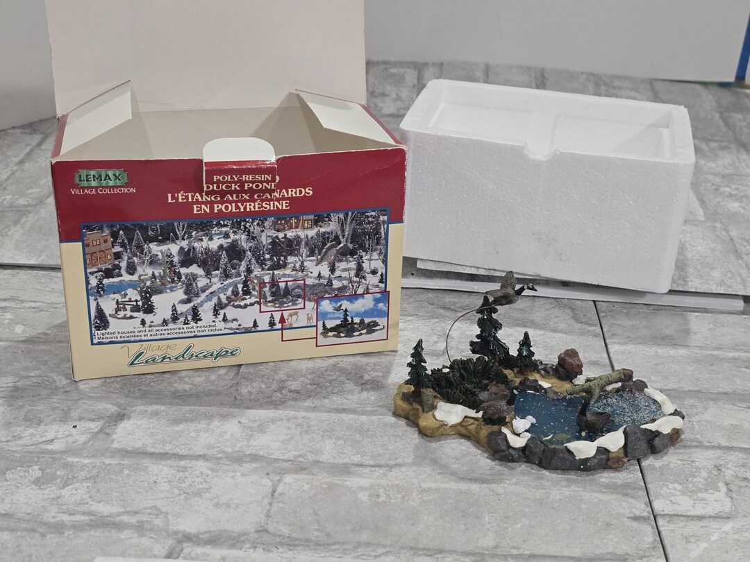 Lemax 2001 Duck Pond Christmas Village Landscape Accent LEMAX Christmas ...
