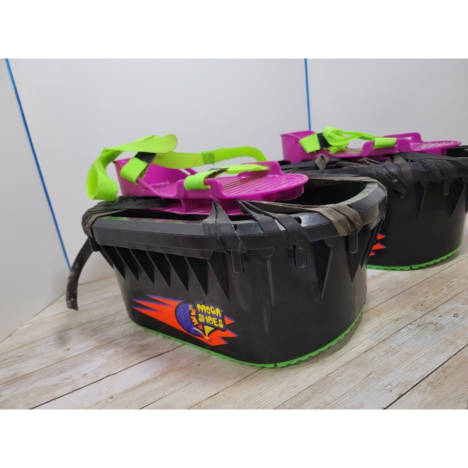 Vintage 1989 Moon Shoes Anti-gravity Trampoline Big Time Toys Black and ...