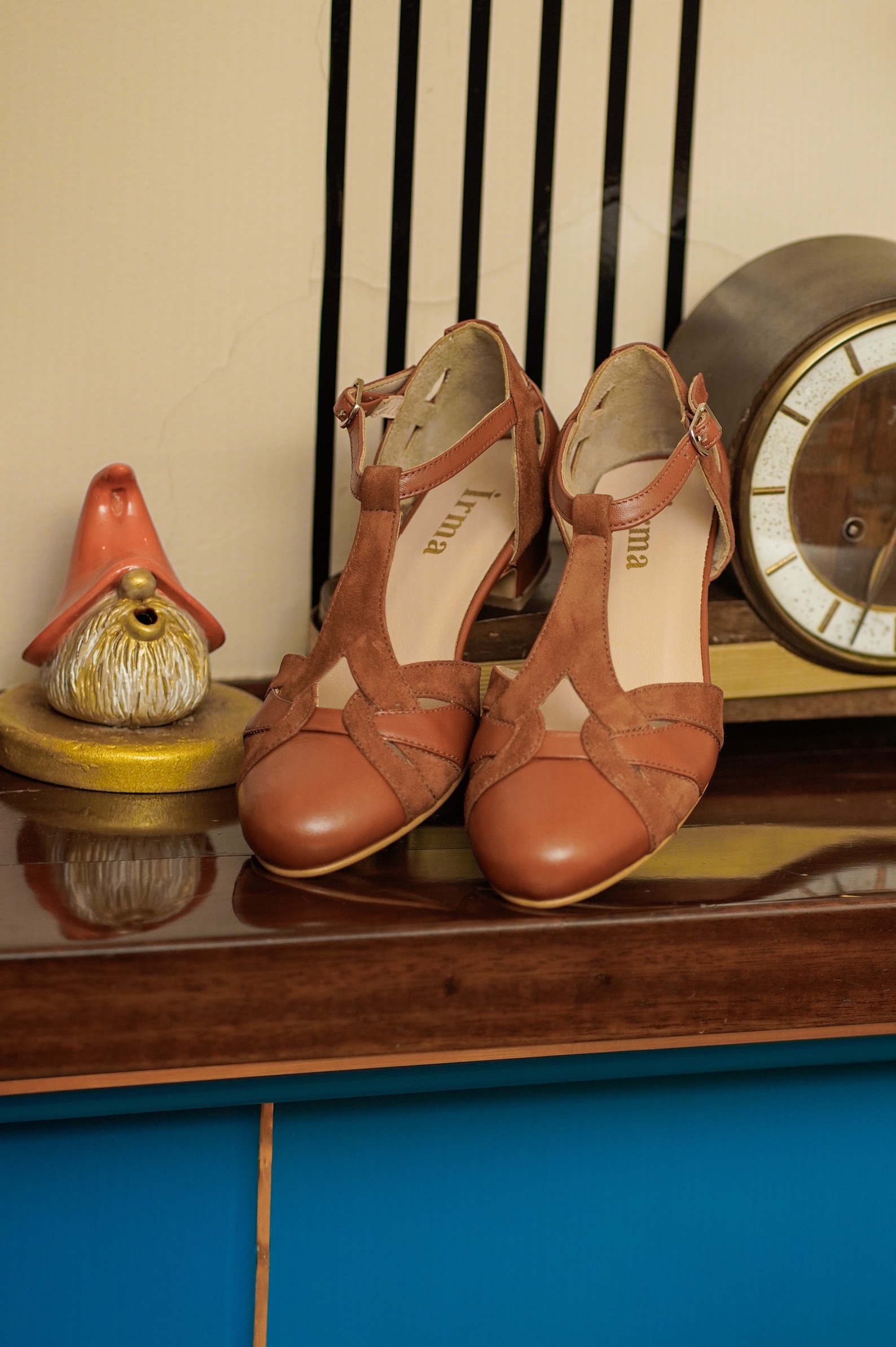 Vintage Inspired, Genuine Leather, Retro Women Shoes, Brown Shoes, Mod ...