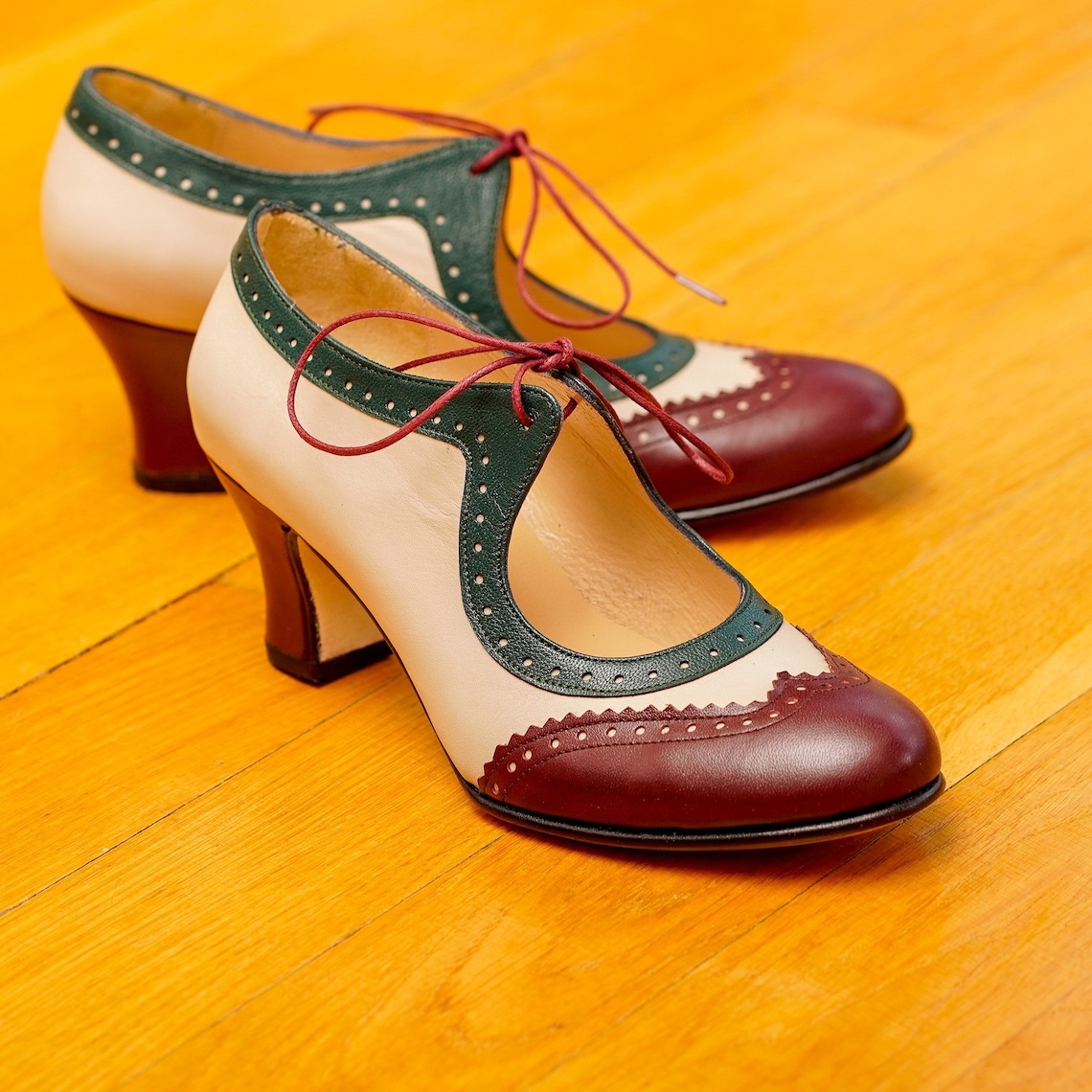 Vintage Inspired Genuine Leather Retro Women Shoes Swing - Etsy
