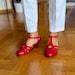 Vintage Inspired Red Shoes, Red Dancing Shoes, Retro Women Shoes ...