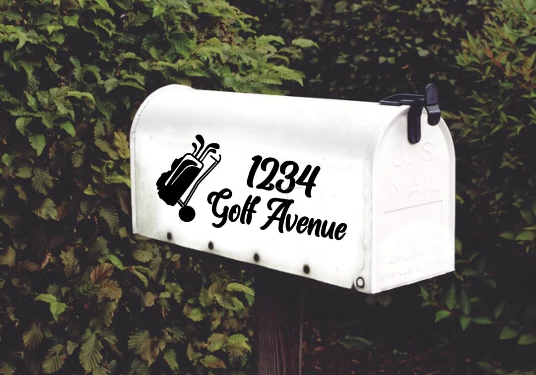 Golf Clubs Bag Vinyl Mailbox Address Decal Set of 2 - Etsy