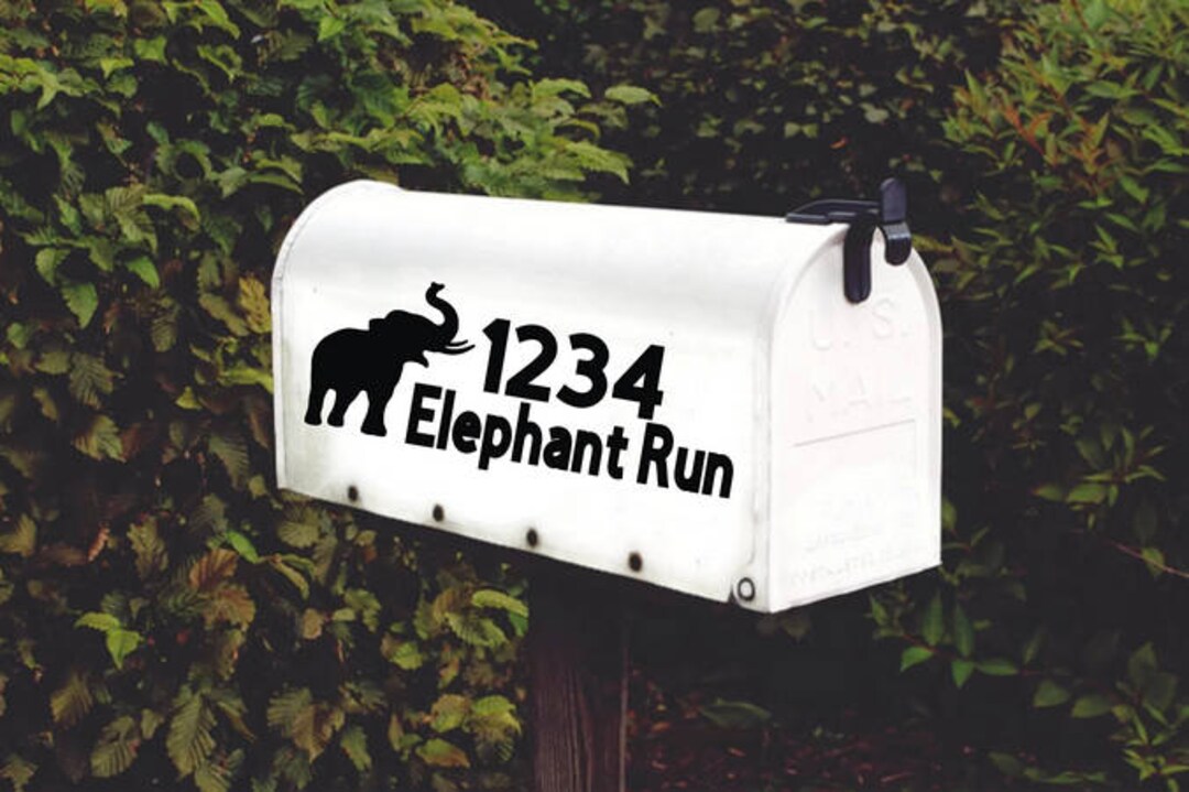 Elephant Mailbox Decal Gift for Elephant Lovers Set of 2 - Etsy