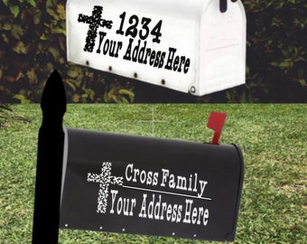 Custom Mailbox Decals Set of 2 Mailbox Numbers Vinyl Decal Stickers ...