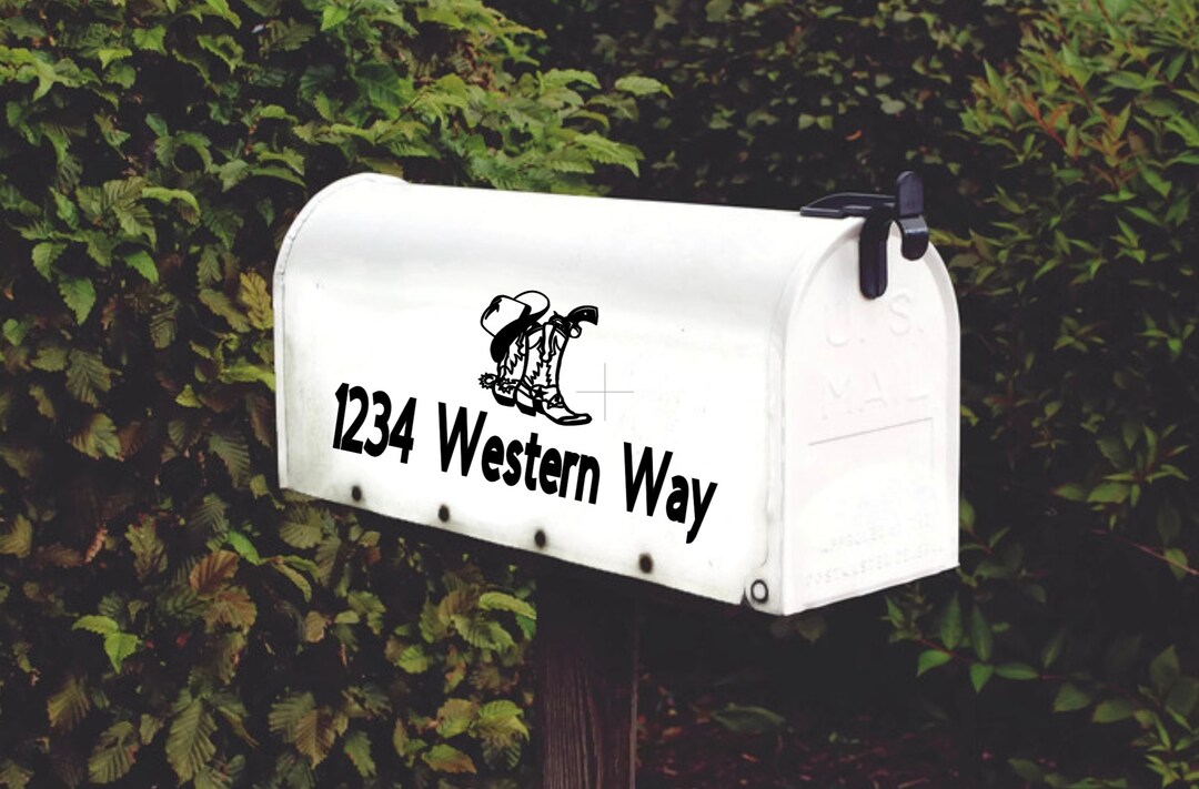 Western Cowboy Cowgirl Boots Mailbox Decal Outdoor Decor Set of 2 - Etsy