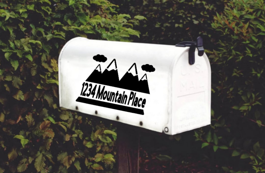 Mountain Scene Mailbox Decal Outdoor Decor Set of 2 - Etsy