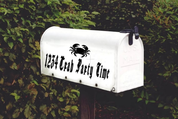 Crab Mailbox Decal V2 Crab Lovers Gift Set of 2 | Etsy