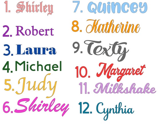 Custom Name Decals - Etsy
