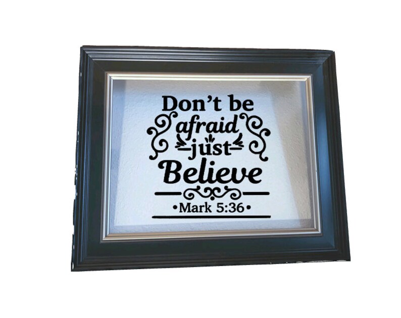 Don't Be Afraid Christian Bible Scripture Vinyl Decal Mark 5:36 - Etsy