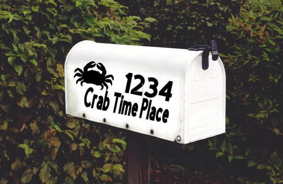 Crab Mailbox Decal Crab Lovers Gift Set of 2 | Etsy