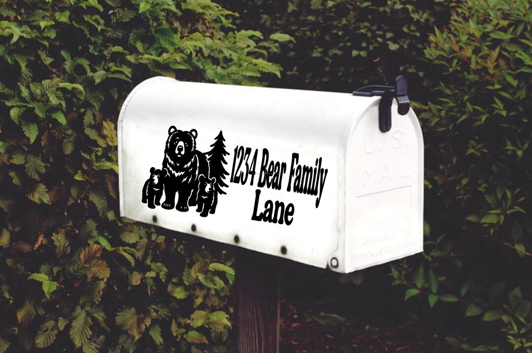 Bear With Cubs Mailbox Decal Set of 2 - Etsy