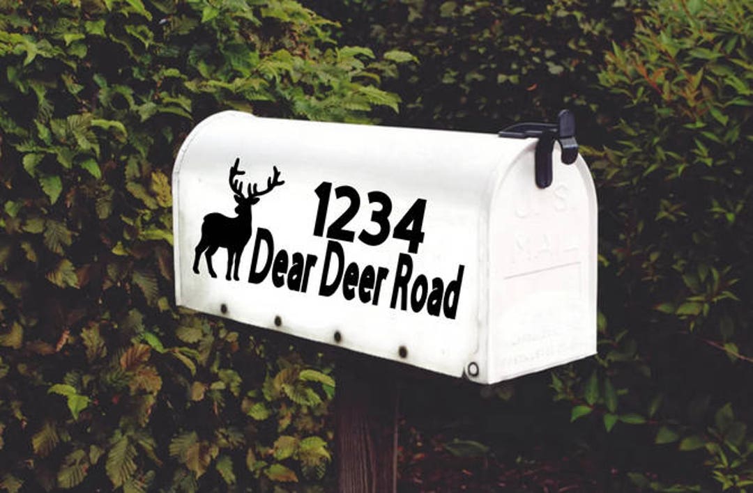 Deer Mailbox Decal Man Cave Address Decal Set of 2 - Etsy