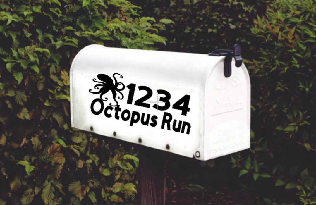 Octopus Mailbox Decal Outdoor Decor Set of 2 - Etsy