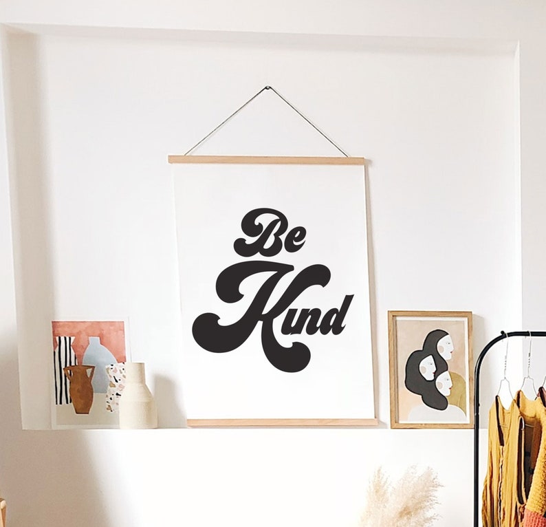 Be Kind PRINTABLE WALL ART Living Room Decor, Digital Download, Large ...