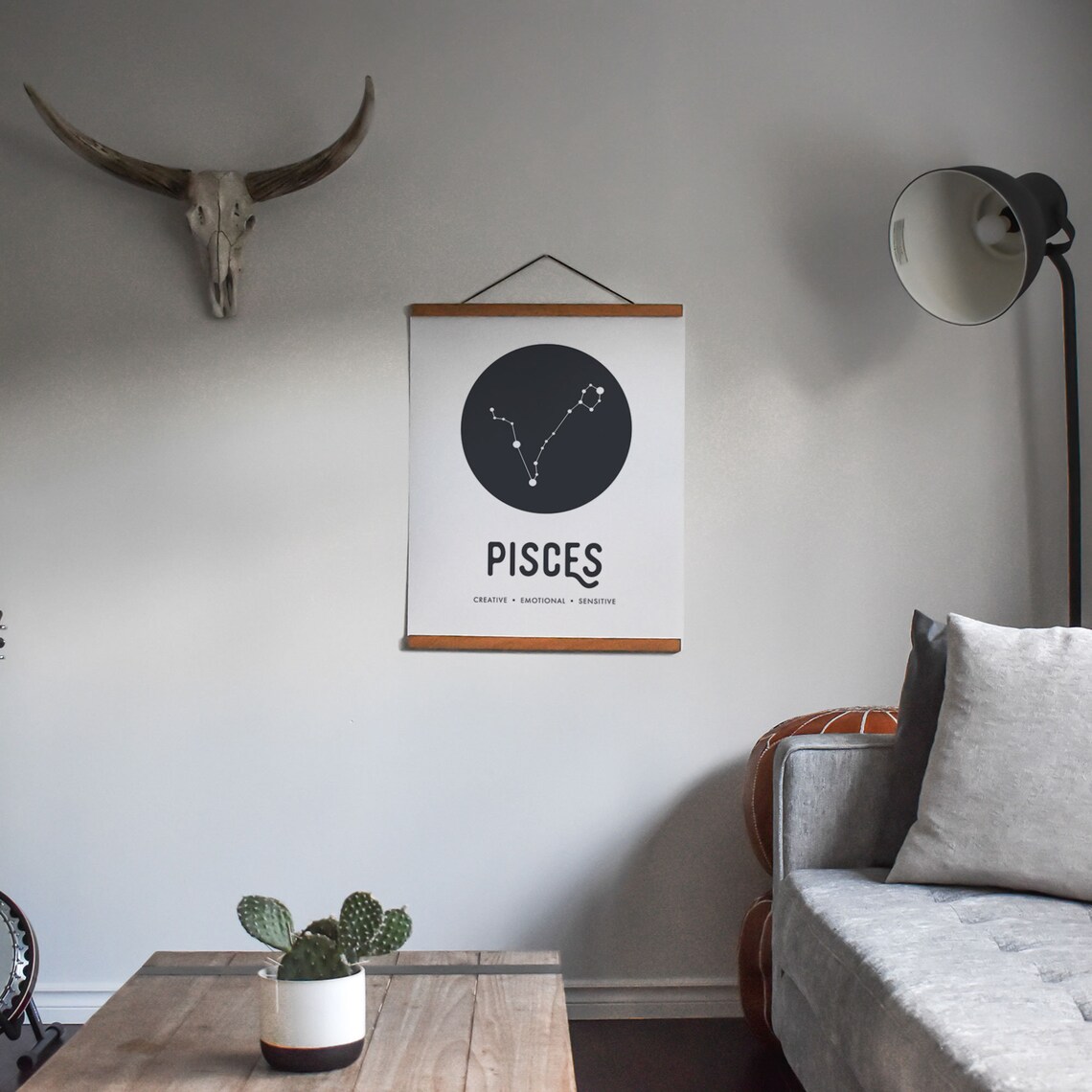 Pisces - PRINTABLE WALL ART - Instant Digital Download, Pisces Zodiac ...