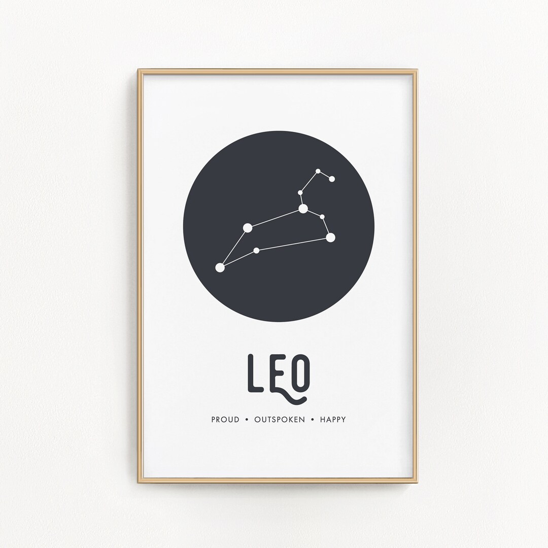 Leo - PRINTABLE WALL ART - Instant Digital Download, Leo Zodiac Gifts ...
