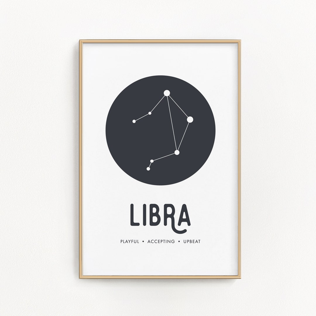 Libra - PRINTABLE WALL ART - Instant Digital Download, Libra Zodiac ...