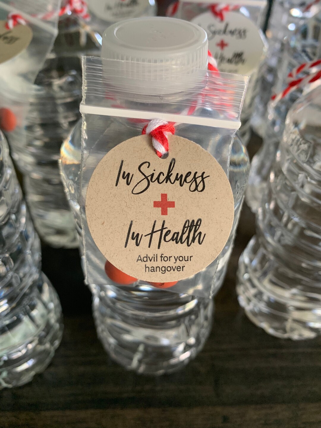 In Sickness + in Health // Hangover Wedding Favor Tags - Etsy