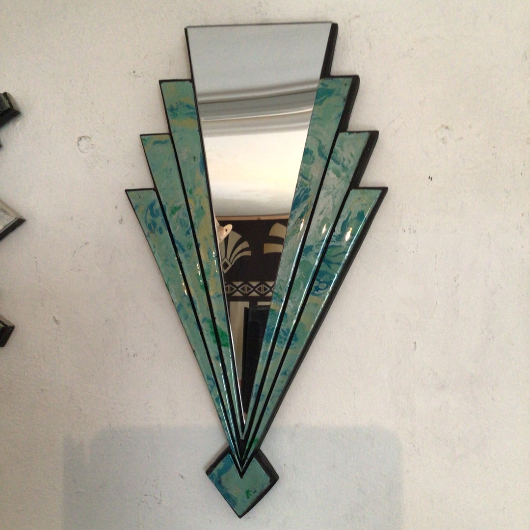 Art Deco Mirror Handcrafted - Etsy