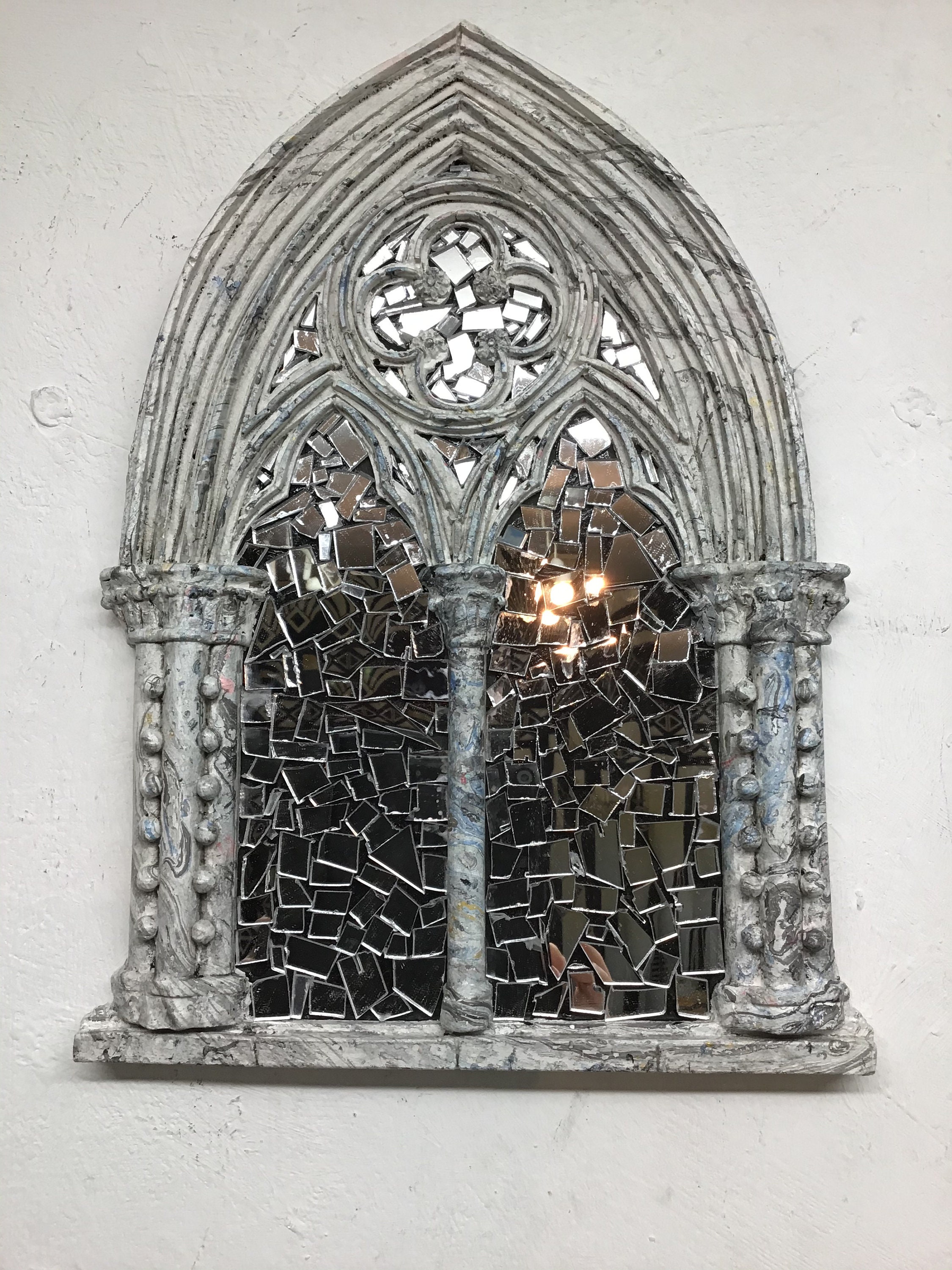 Gothic Arch Mirror Handcrafted Picture Art U.K Artist Design Art - Etsy