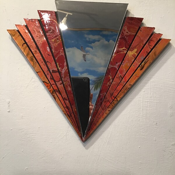 Fan Shaped Mirror - Etsy UK