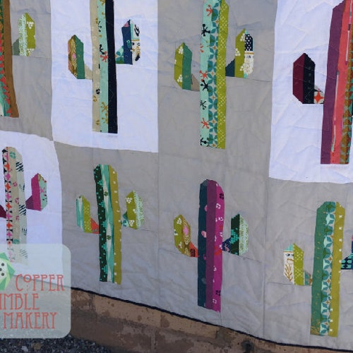 Sonoran Saguaro Quilt Pattern Cactus Mini Quilt/lap Quilt | Etsy
