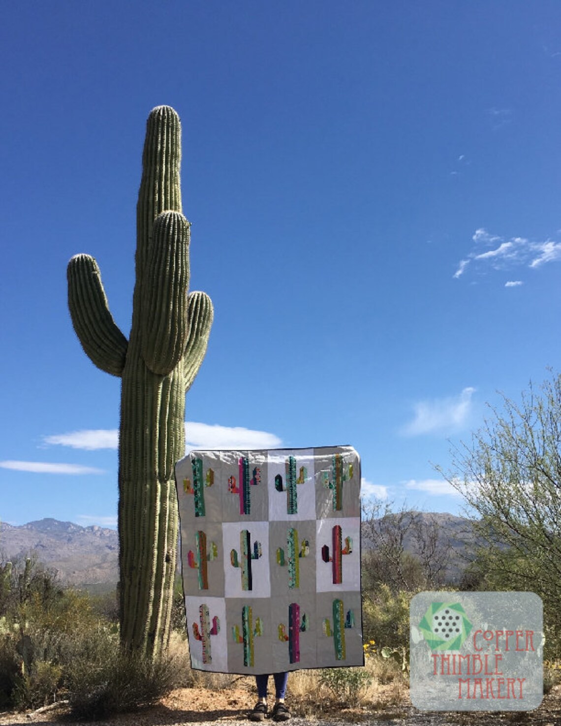 Sonoran Saguaro Quilt Pattern - Cactus Mini Quilt/lap Quilt - Etsy