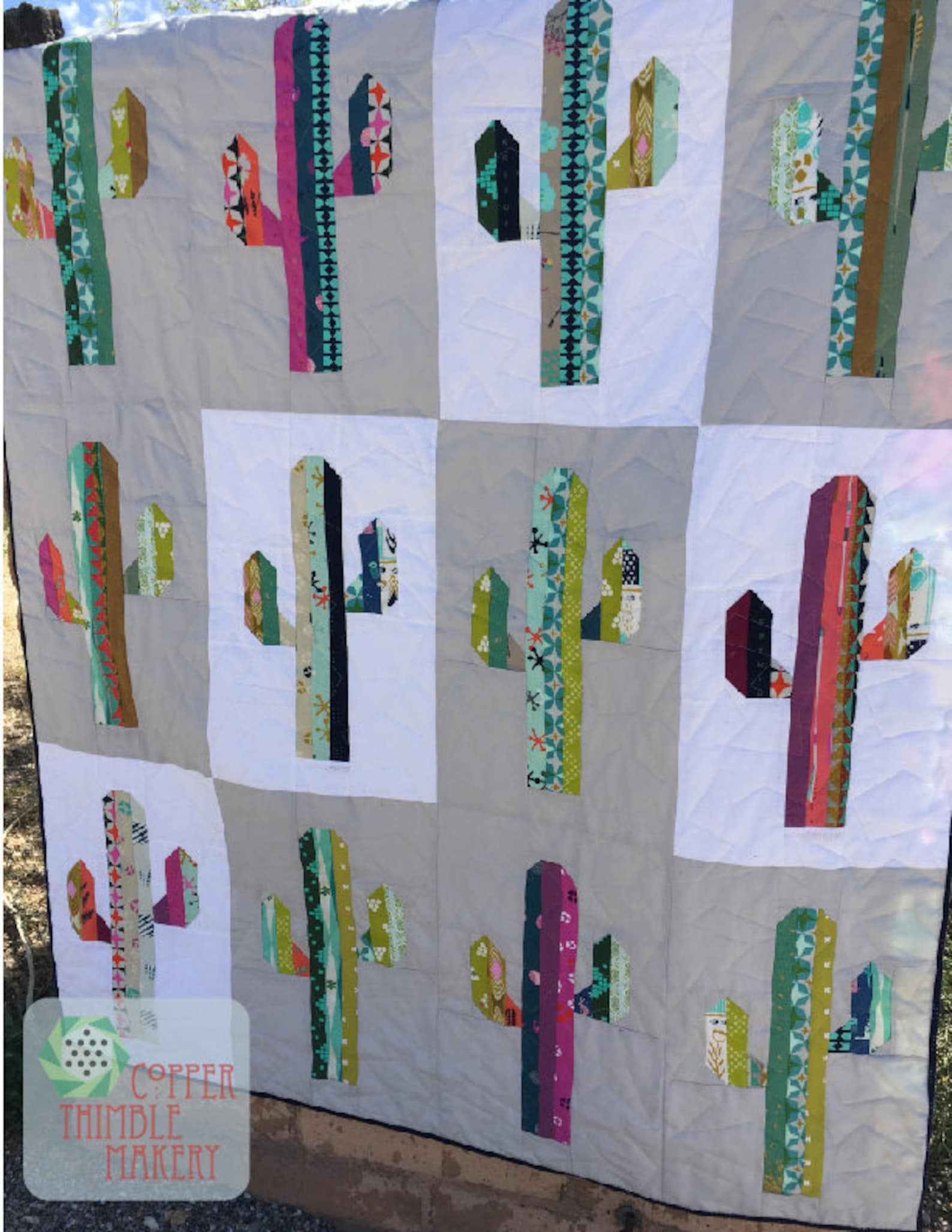 Sonoran Saguaro Quilt Pattern - Cactus Mini Quilt/lap Quilt - Etsy