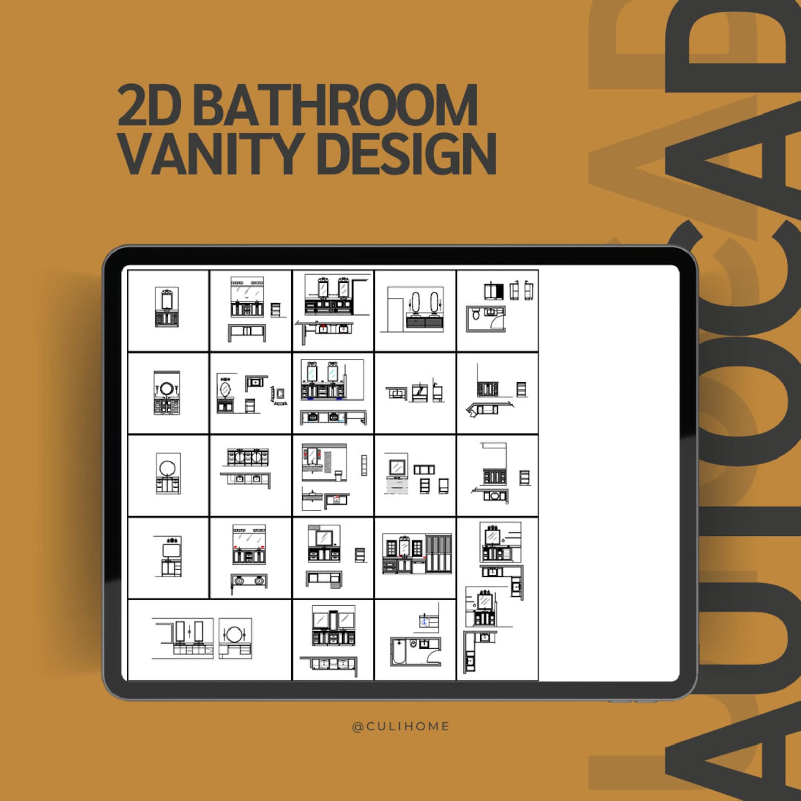 Autocad Bathroom Vanity Elevations - Detailed Digital Designs for Your ...