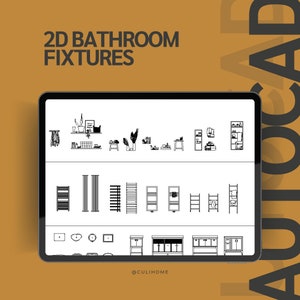 DWG Autocad 2D Bathroom Fixtures Drawings - Complete Set of Bathroom ...