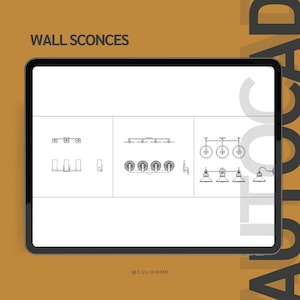 2D Autocad Blocks I Wall Light Fixtures I Interior Design - Etsy