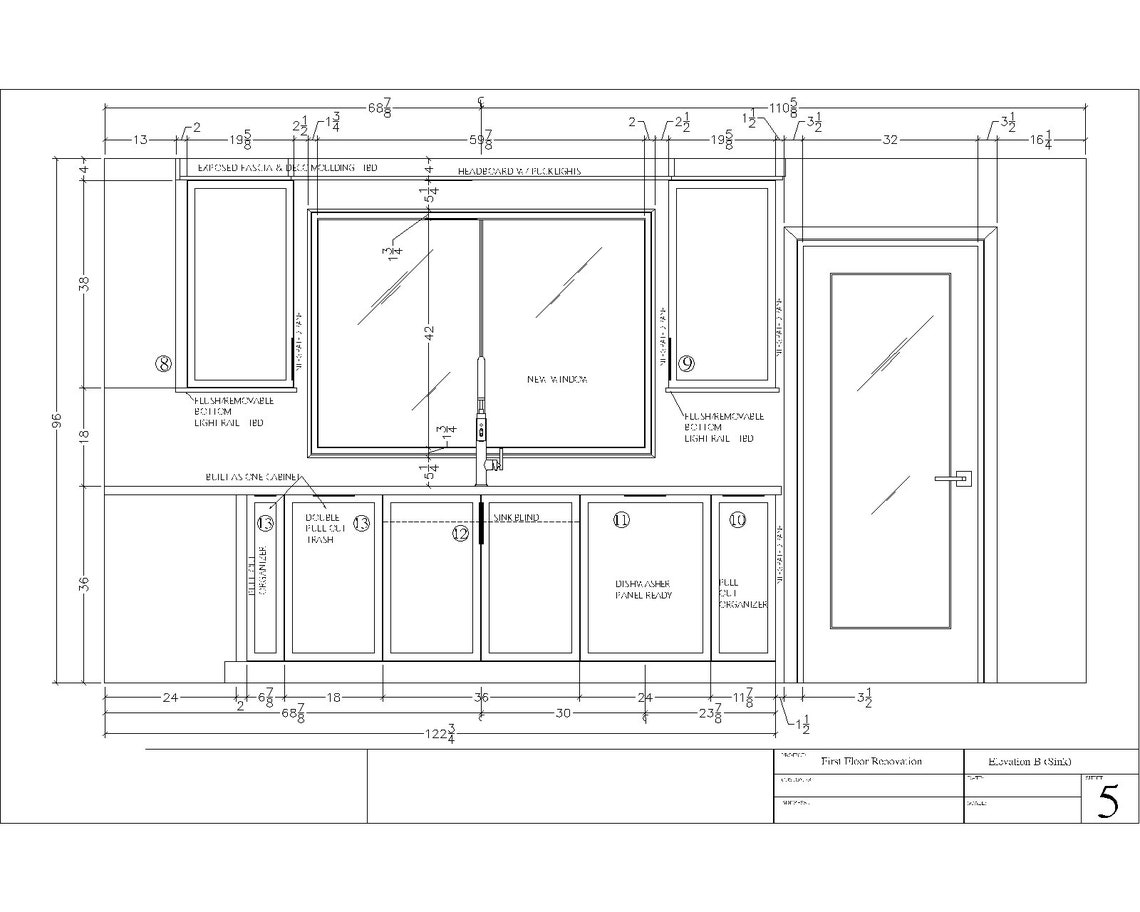 DWG Autocad 2D Kitchen Design, Kitchen Cabinetry Elevations - Etsy