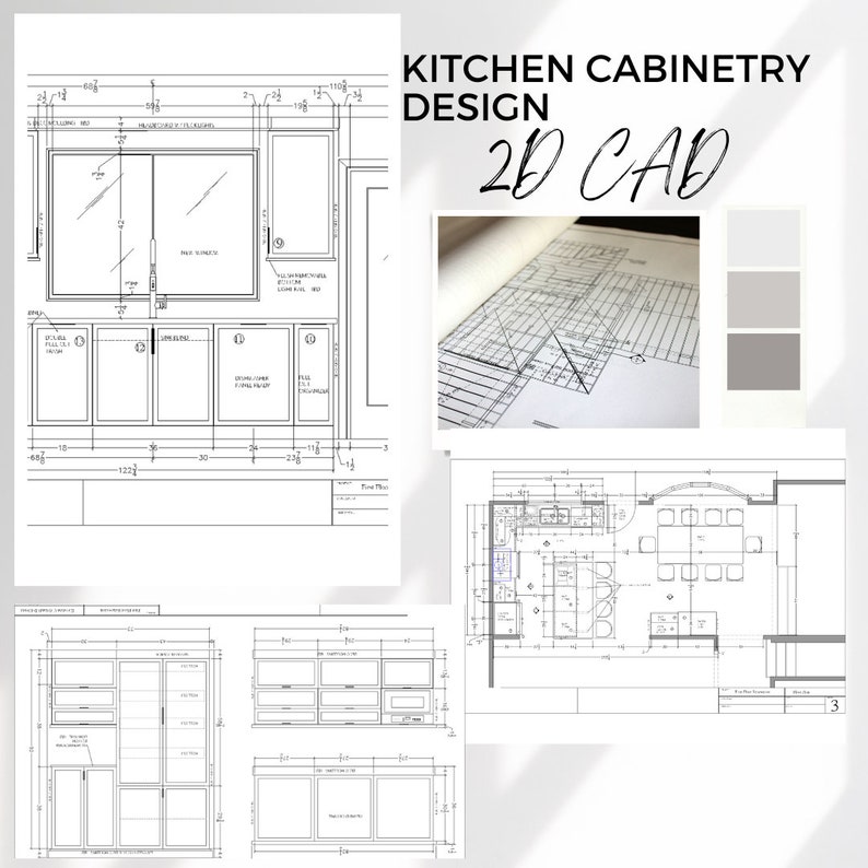 DWG Autocad 2D Kitchen Design, Kitchen Cabinetry Elevations - Etsy