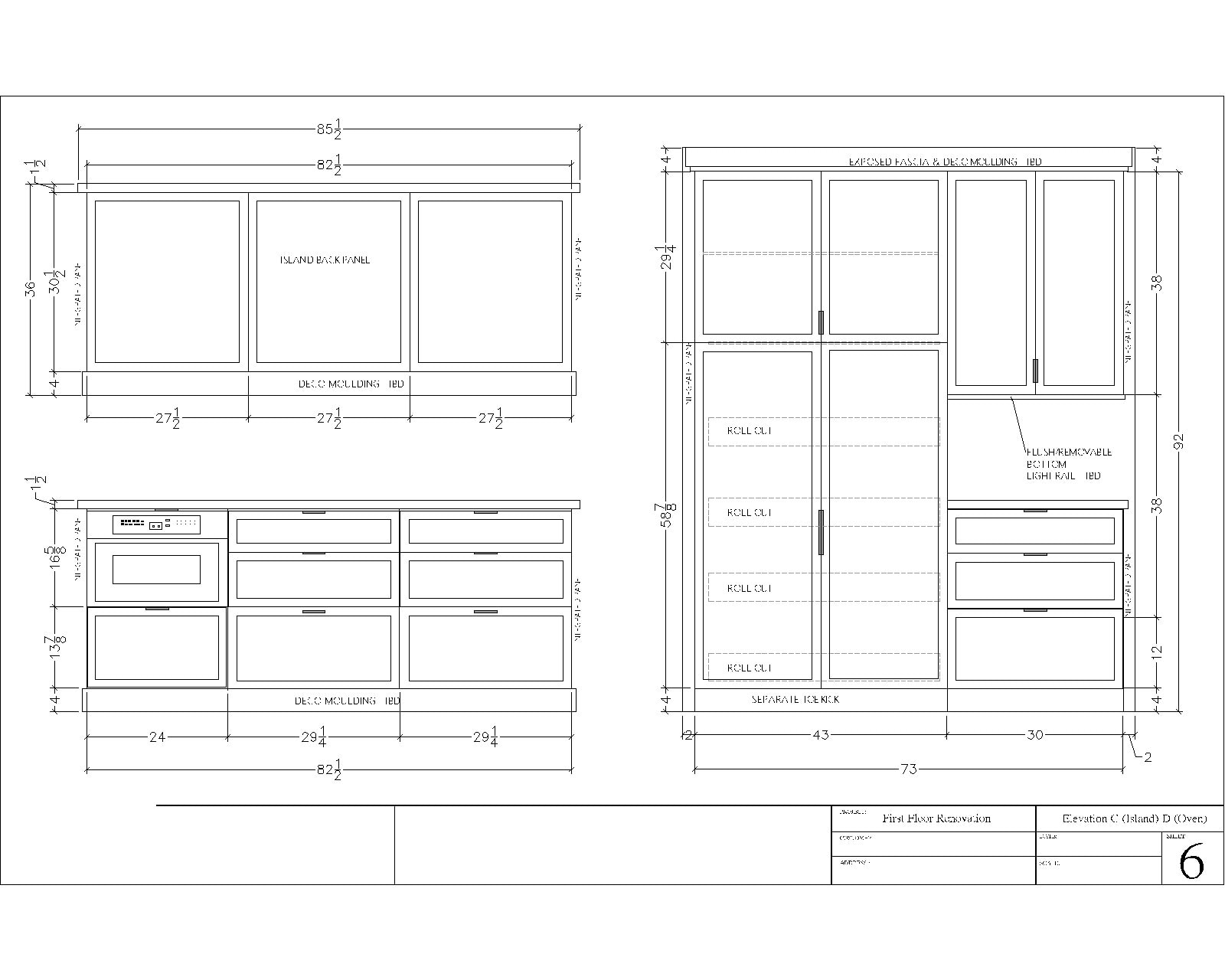 DWG Autocad 2D Kitchen Design, Kitchen Cabinetry Elevations - Etsy