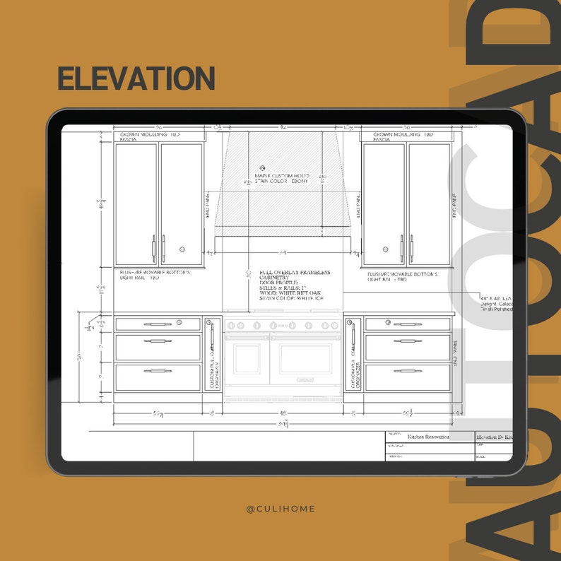 Autocad Full Kitchen/dining Design Package - Completed and Detailed ...