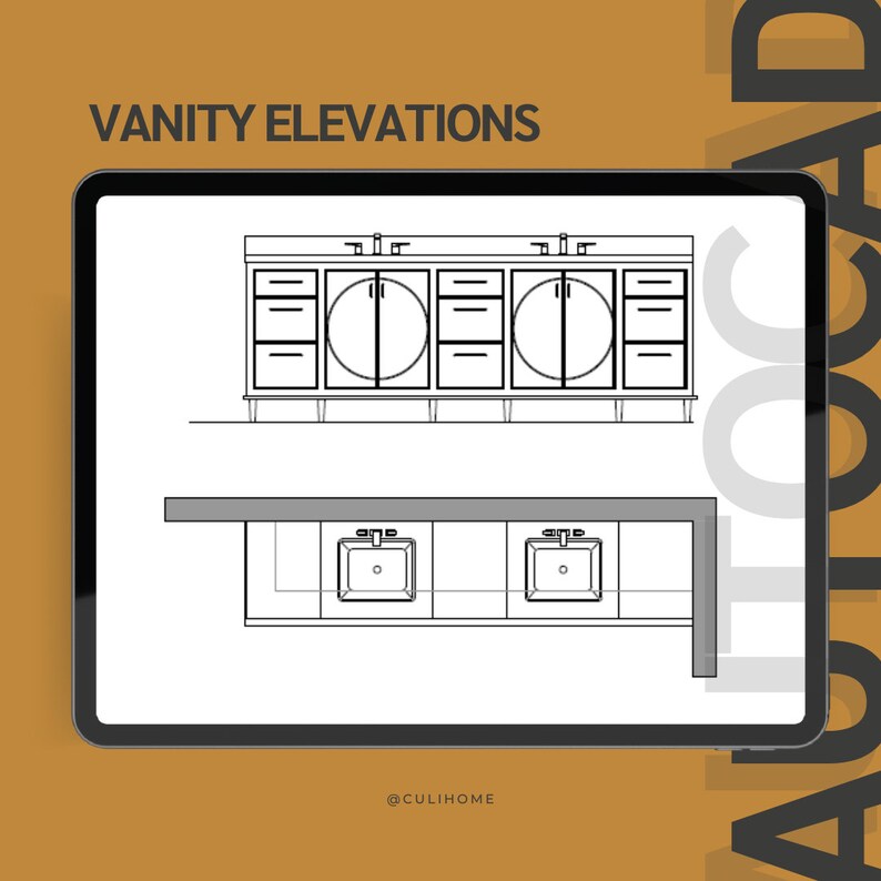Autocad Bathroom Vanity Elevations - Detailed Digital Designs for Your ...